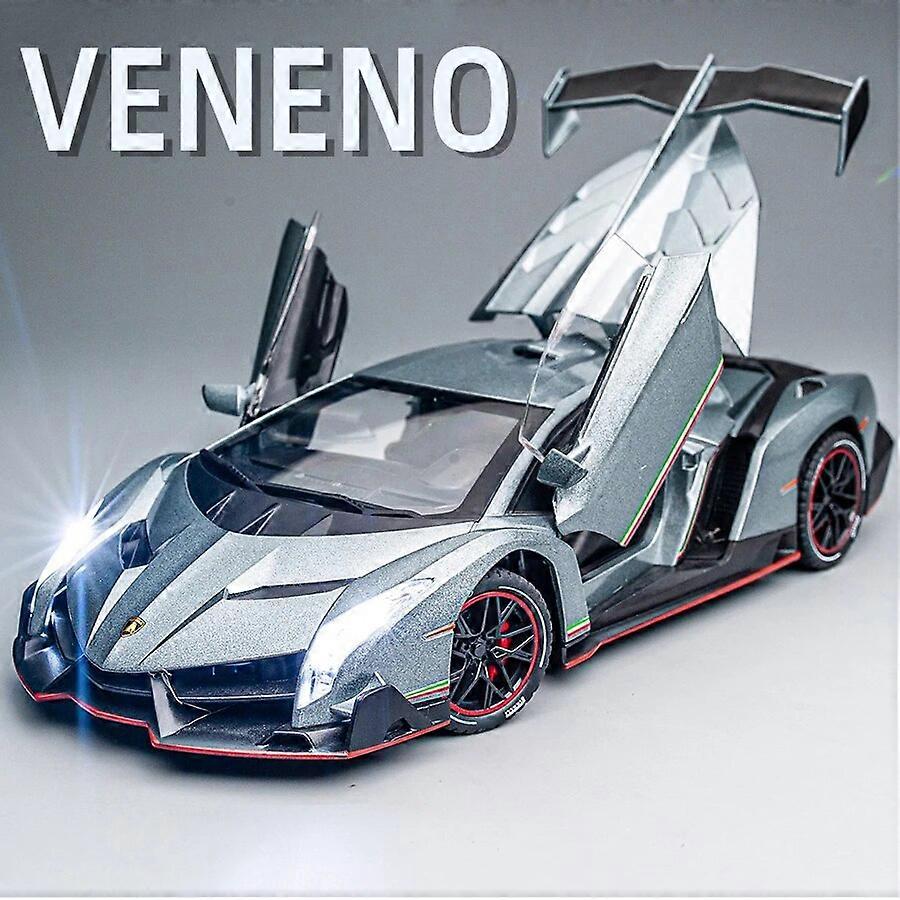 Diecast Car for Veneno Model Car 1/24 Scale Sports Toy Vehicle Door Can ...