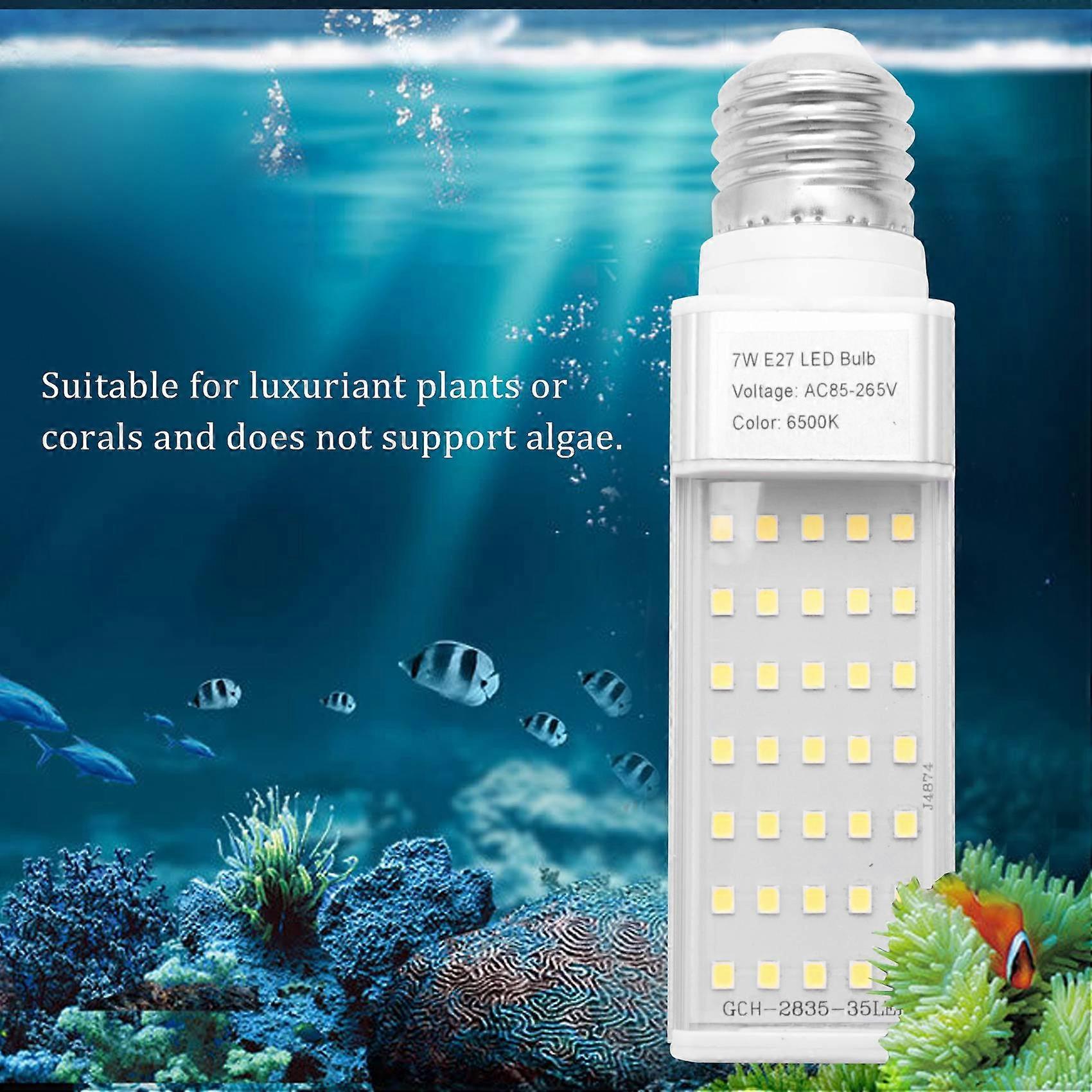Fishpod White Plant Aquarium 7W Grow Light LED Tank Fish Coral Bulb E27 ...