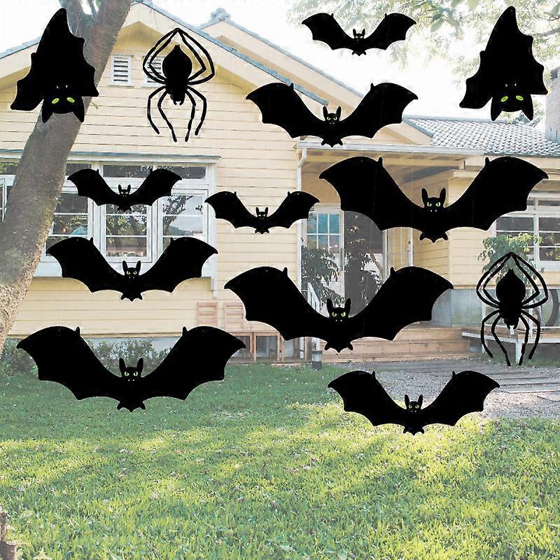 Halloween Black Bat Pendant Outdoor Party Courtyard Wall Tree Hanging ...