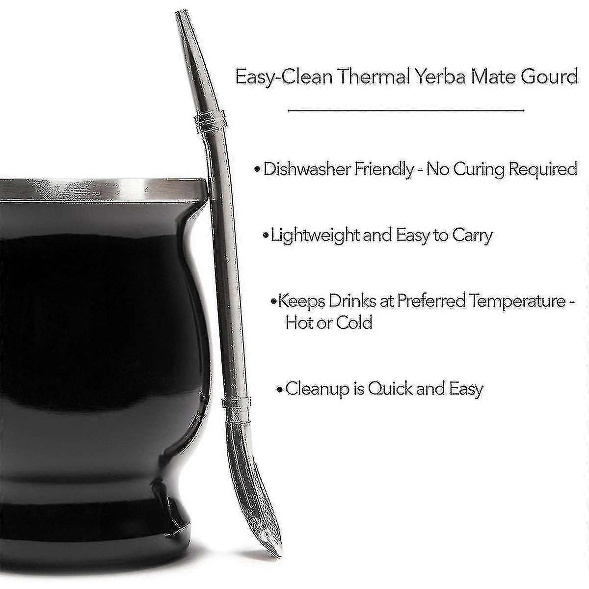 230ml Stainless Steel Yerba Mate Cup Double-walled Yerba Mate Gourd ...