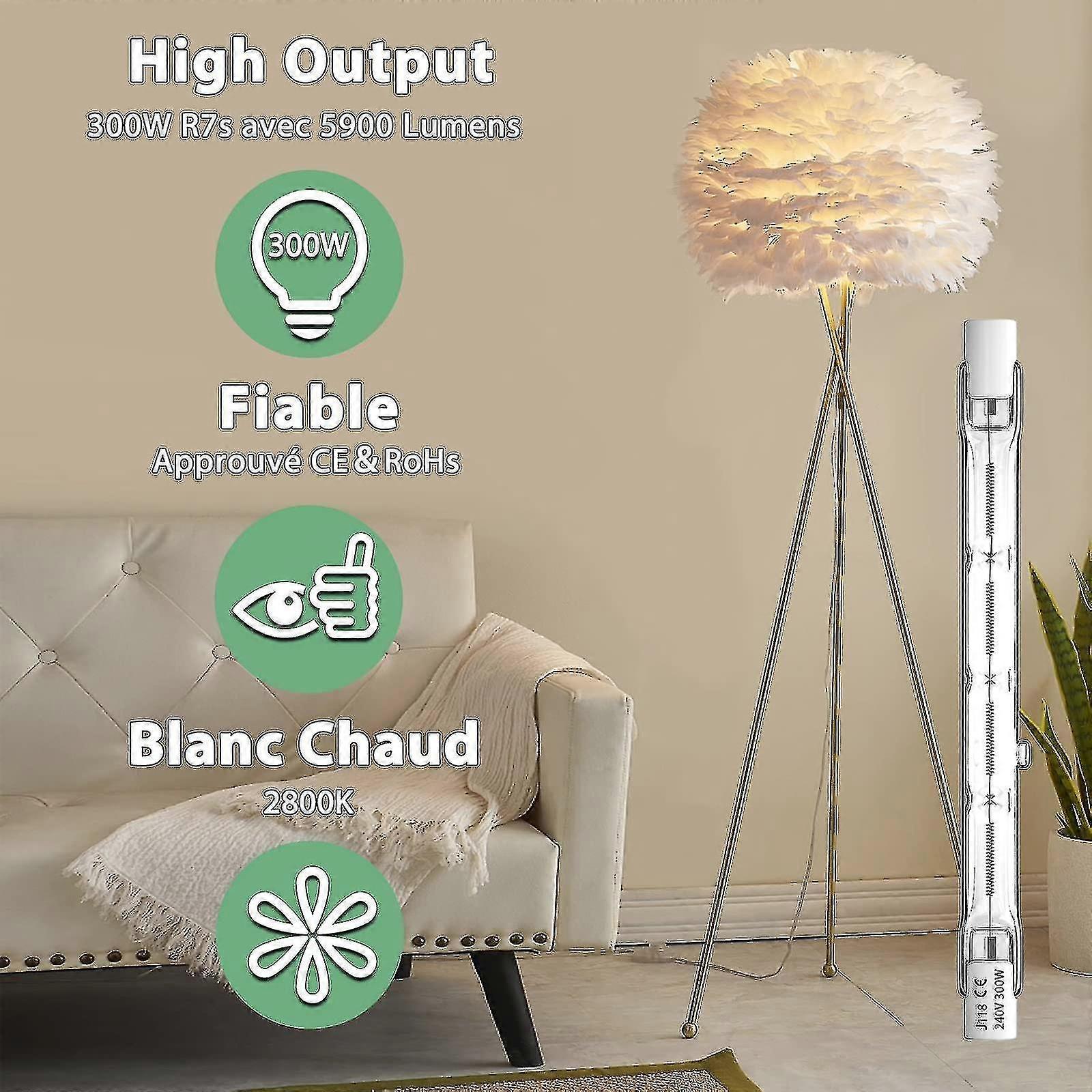 R7s 300w Halogen Bulb 118mm - Linear Halogen Floodlight Warm White ...