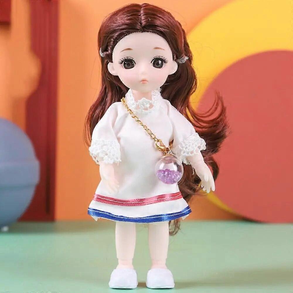 Dress Up BJD Dolls Ancient Dress Doll PVC with Clothes Removable Joints ...