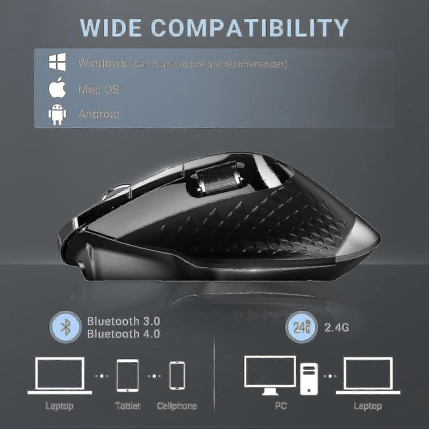 Rapoo Wireless Mouse - Multi-device Bluetooth Mouse For Laptop ...