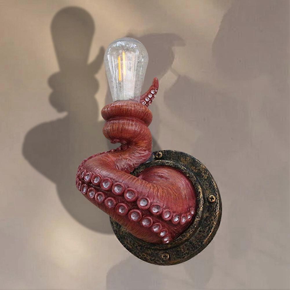 Wall Light Octopus Vintage Tentacle Shape Wall Lamp Realistic Resin ...