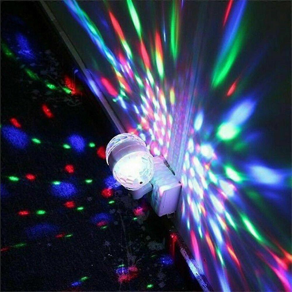 Double Head Led Rotating Bulb Party Disco Lamp Crystal Ball Stage Light ...