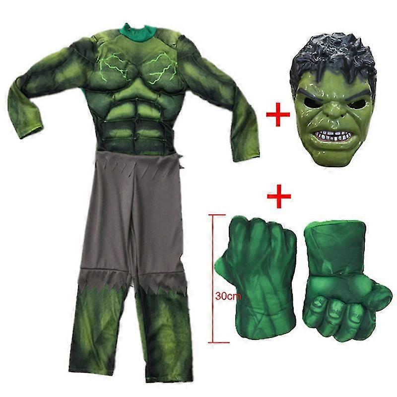 Kids Christmas Birthday Gifts Hulk Cosplay Muscle Costumes Including Masks Halloween Children ...