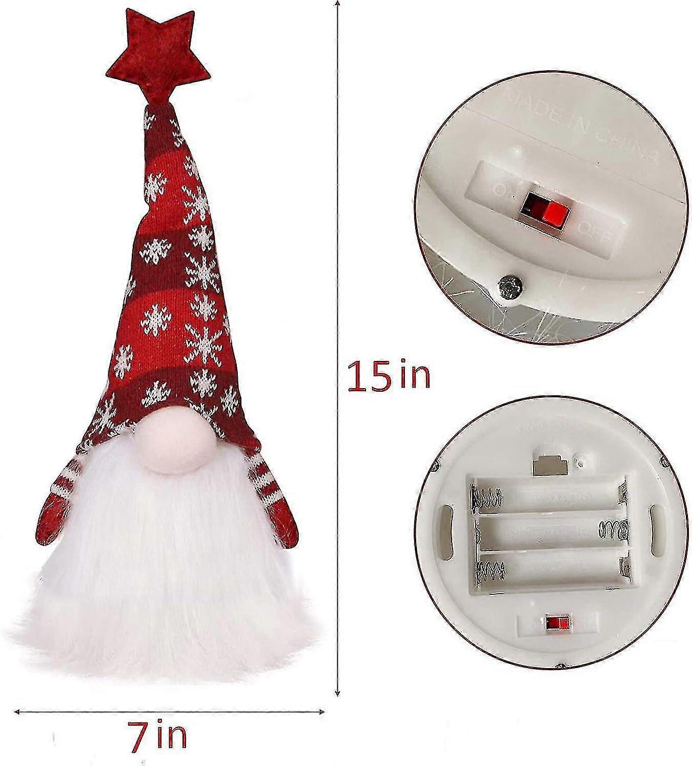 Set Of 2 Illuminated Christmas Elves - Battery-operated Light-up Elves ...