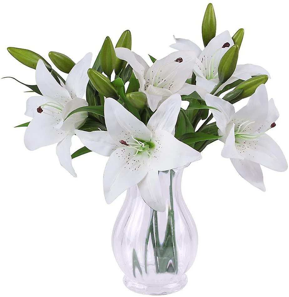Konstgjorda blommor, 5 st Latex konstgjorda liljor blommor | Fruugo SE