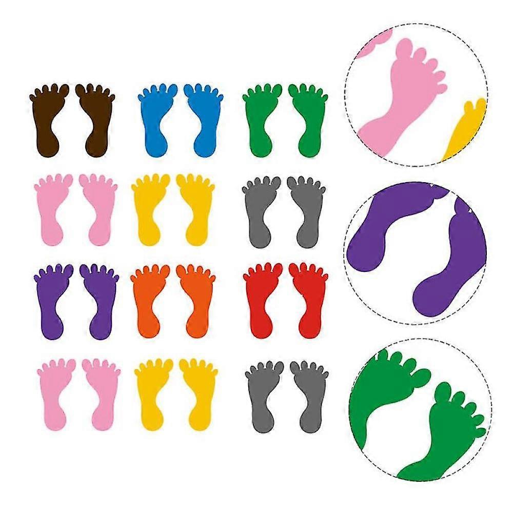 12 Pairs Of Footprint Stickers Floor Stickers Pvc Footprint Decals ...