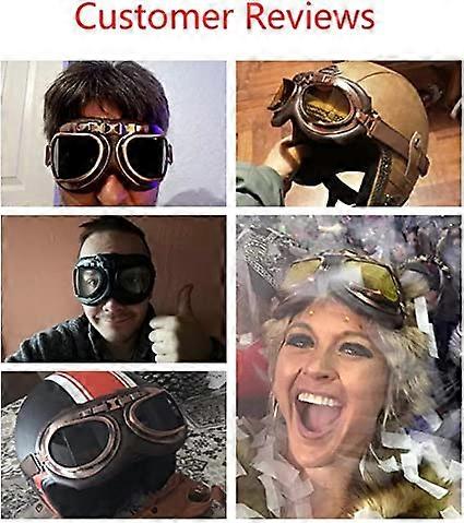 Goggles Aviator Pilot Style Motorcycle Cruiser Scooter Goggle Bike ...