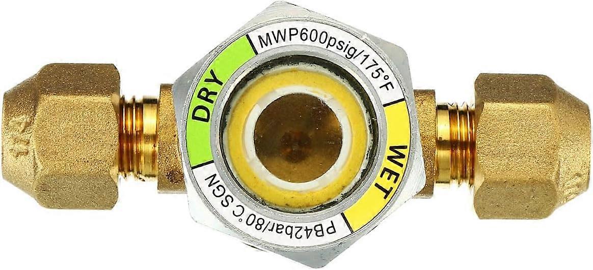 Sight Glass, 1/4 x 1/4 SAE Universal Liquid Moisture Indicator for Air ...