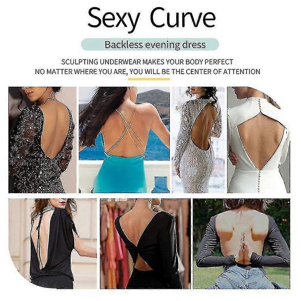 Backless Body Shaper Bra Women Plunging Deep V-neck Body Shaper ...