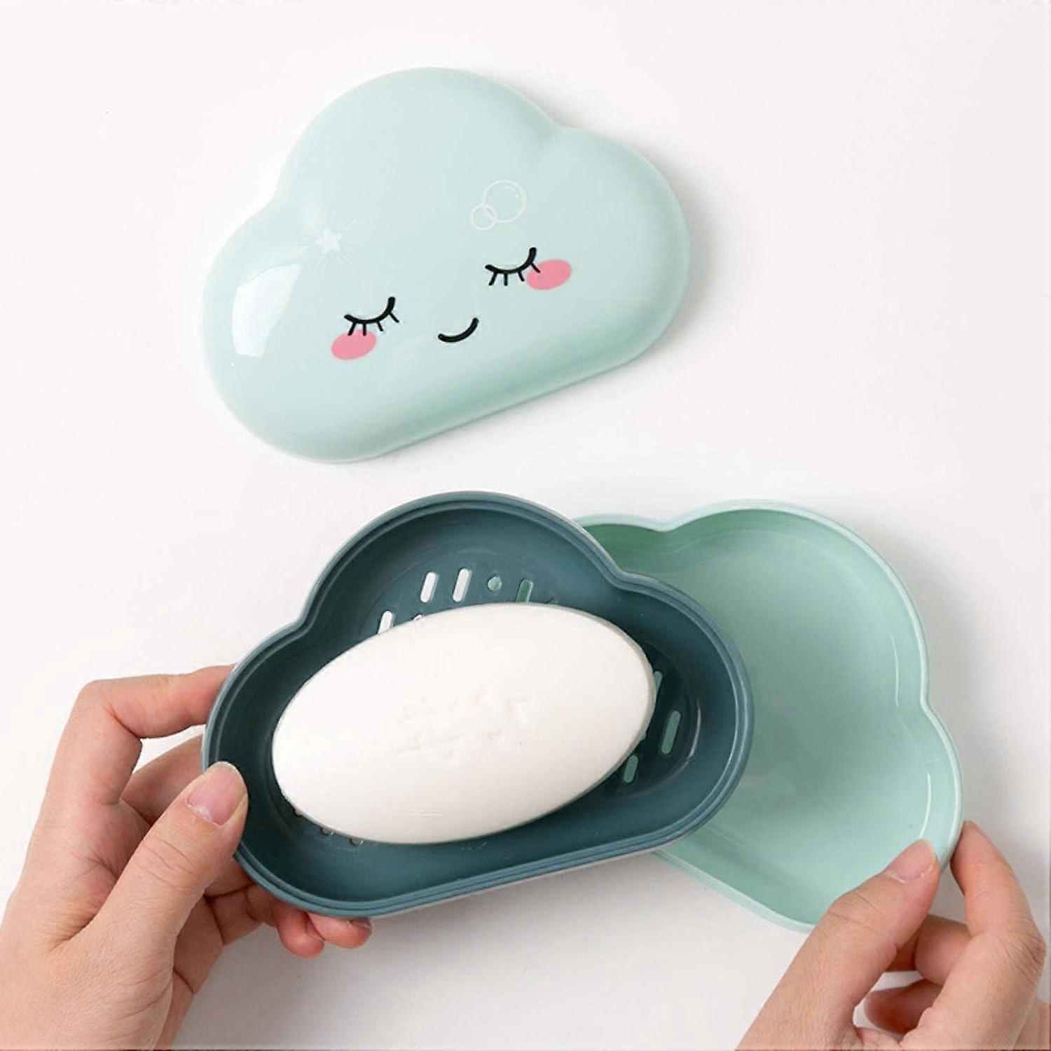 Cartoon Soap Dish Soap Cutlery Soap Dish Kids Soap Holder with Lid Soap ...