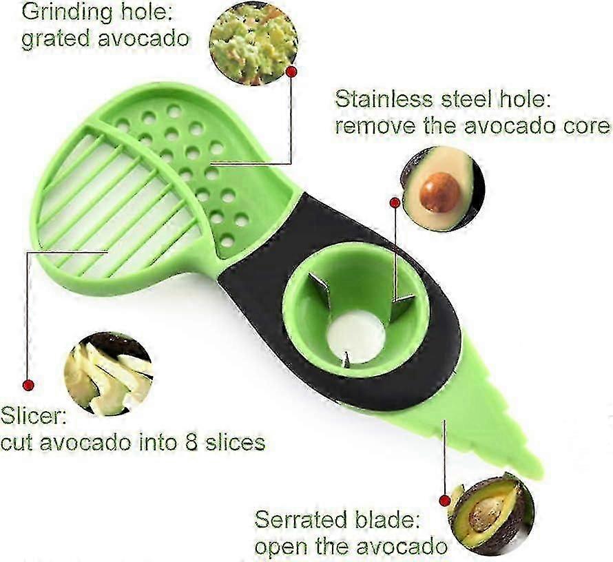 Pack 4 in 1 Avocado Cutter, Avocado Peeler and Avocado Chopper Made of ...