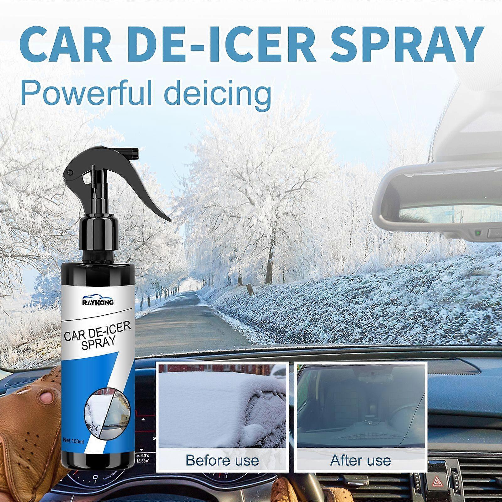 Car De-Icer Spray, Car Windshield Windows Fast Defrosting Snow Melting ...