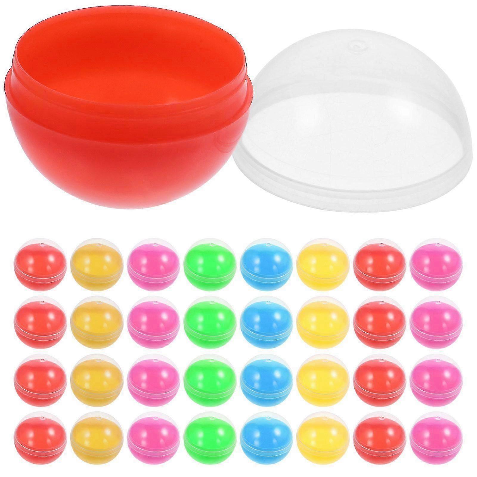 50pcs Plastic Fillable Balls Openable Storage Packing Balls Colored DIY ...
