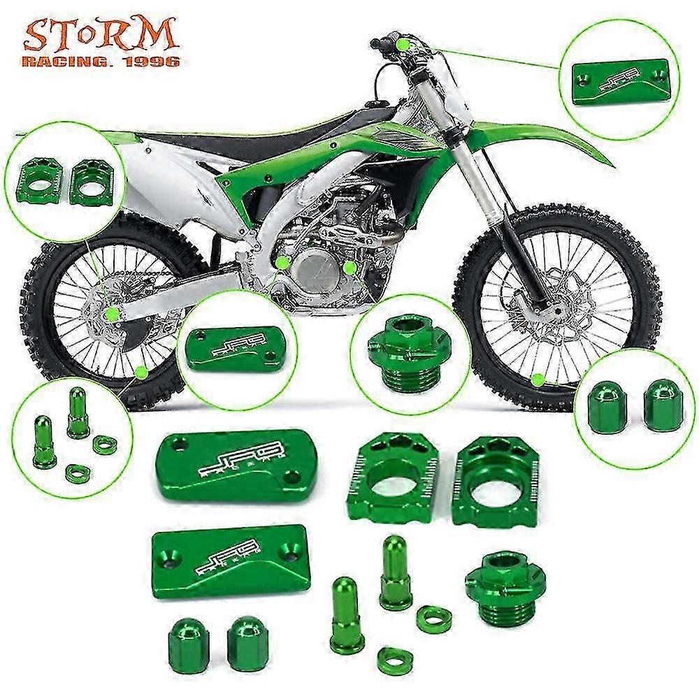 Motorcycle Brake Fluid Reservoir Cover Axle Block Oli Plugs Set For ...