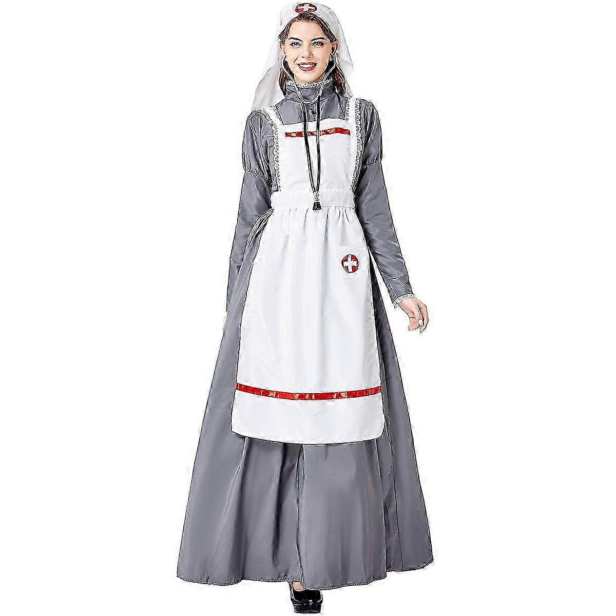 Florence Nightingale Inspired Women's Medieval Nurse Carnival Costume ...