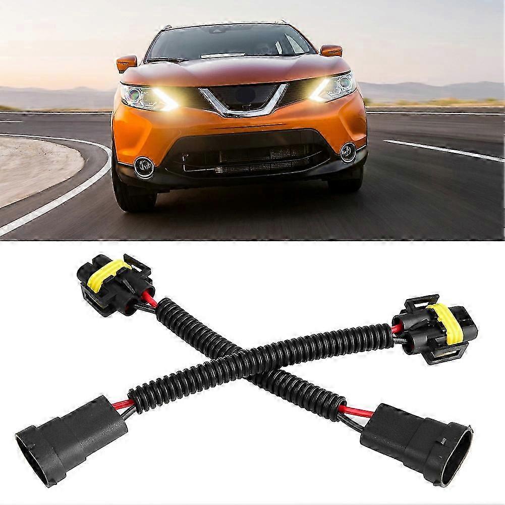 Extension Wiring Harness and Sockets Connector Adapter Set for H11 ...