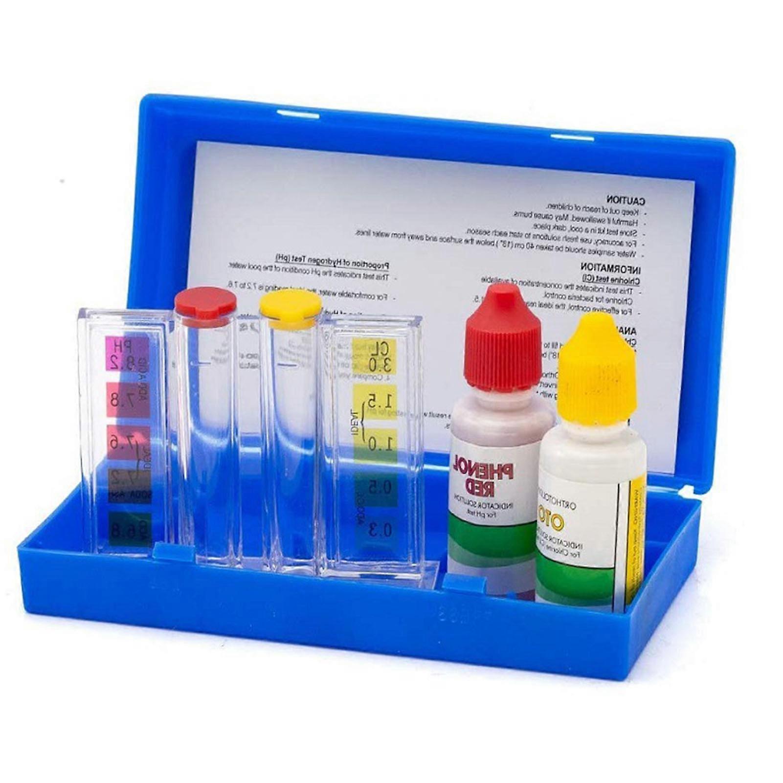 2-Way Swimming Pool & Spa Test Kit OTO and Phenol Red Test Solutions ...