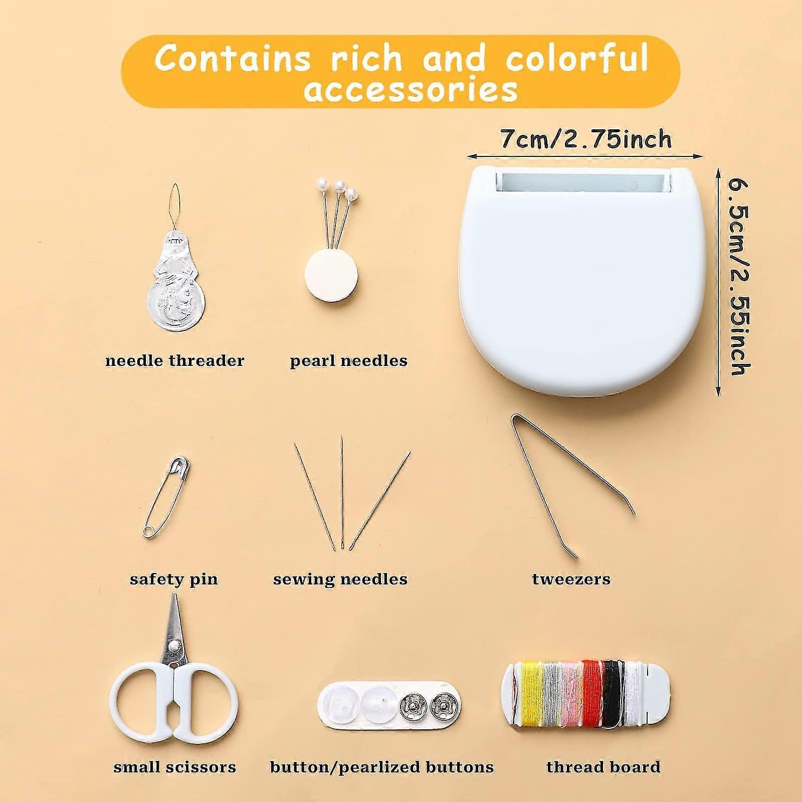 Travel Sewing Kit, 2-Pack Portable Mini Sewing Kit Box with Scissors ...