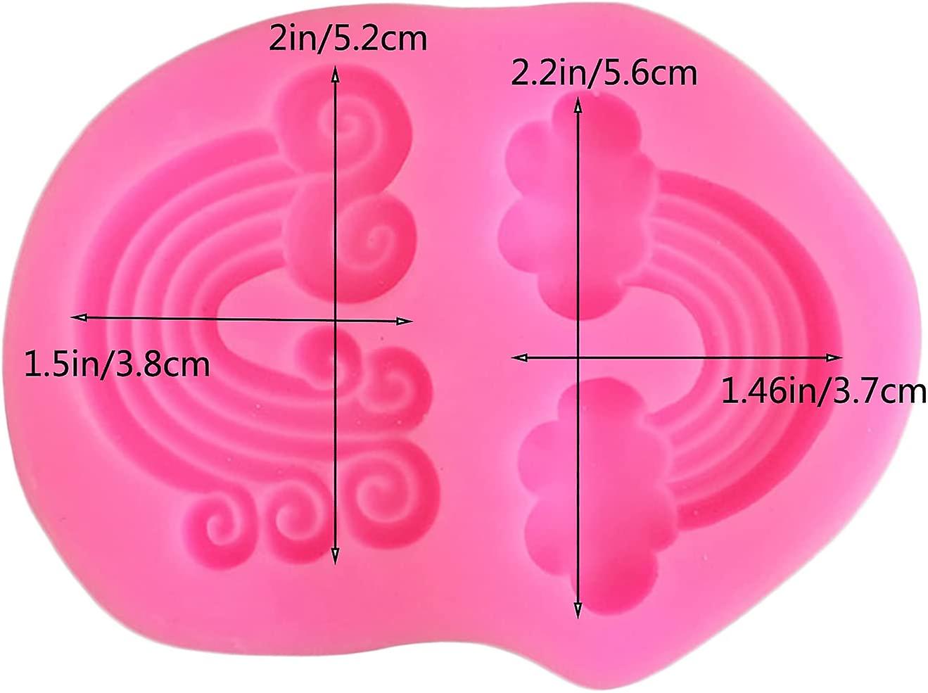 Rainbow Silicone Molds For Cake Cupcake Topper Decoration, Fondant Mold ...
