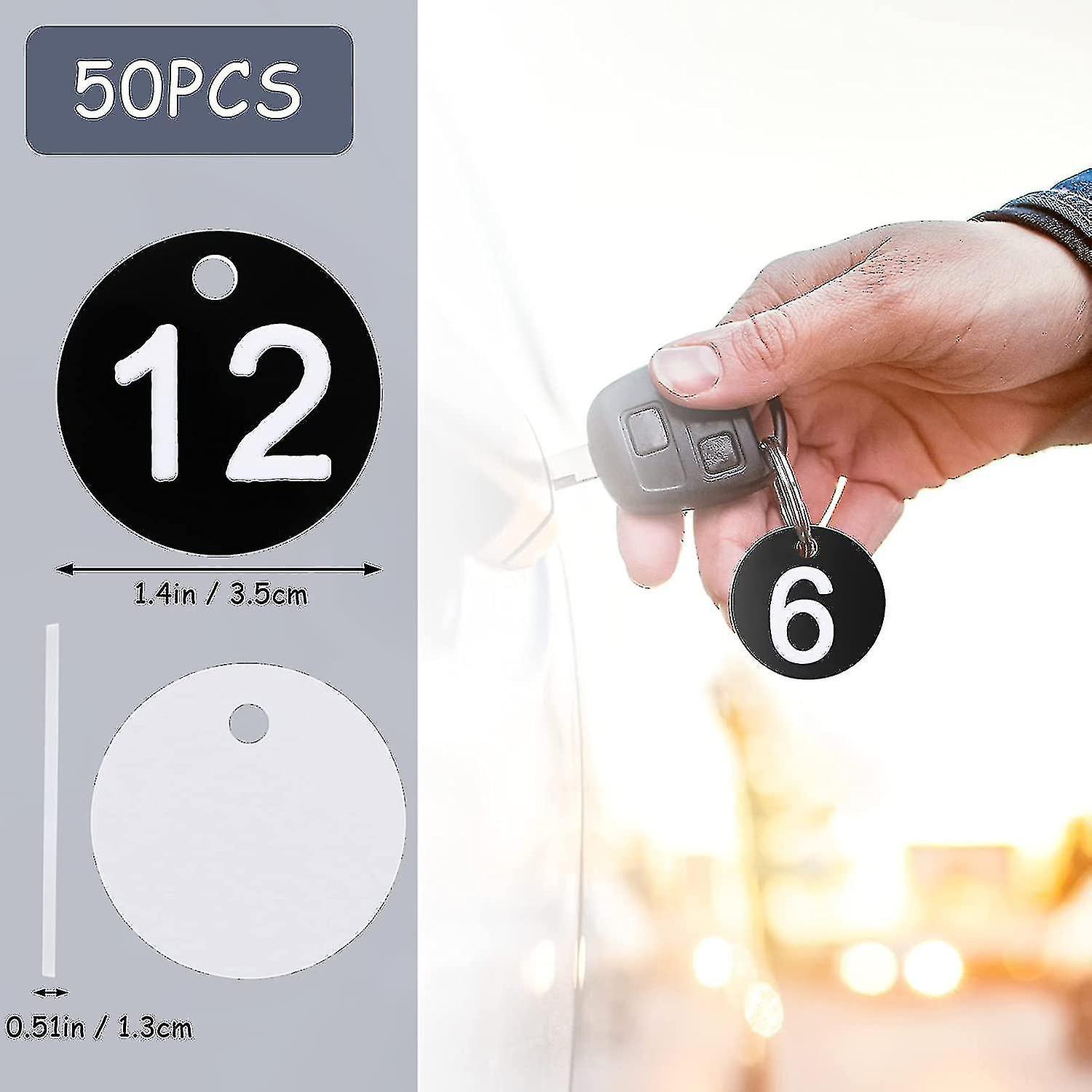 Black Number Tags 1-50 Plastic Numbered Tokens Plastic Table Numbers ...