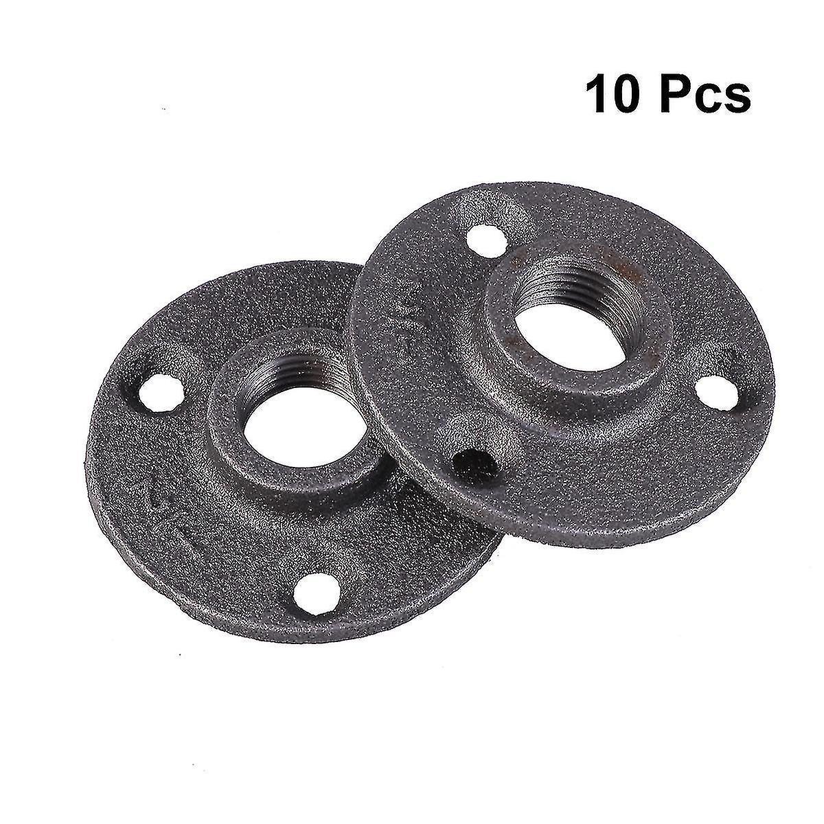 10pcs 20mm Malleable Threaded Floor Flange Iron Pipe Fittings Wall ...