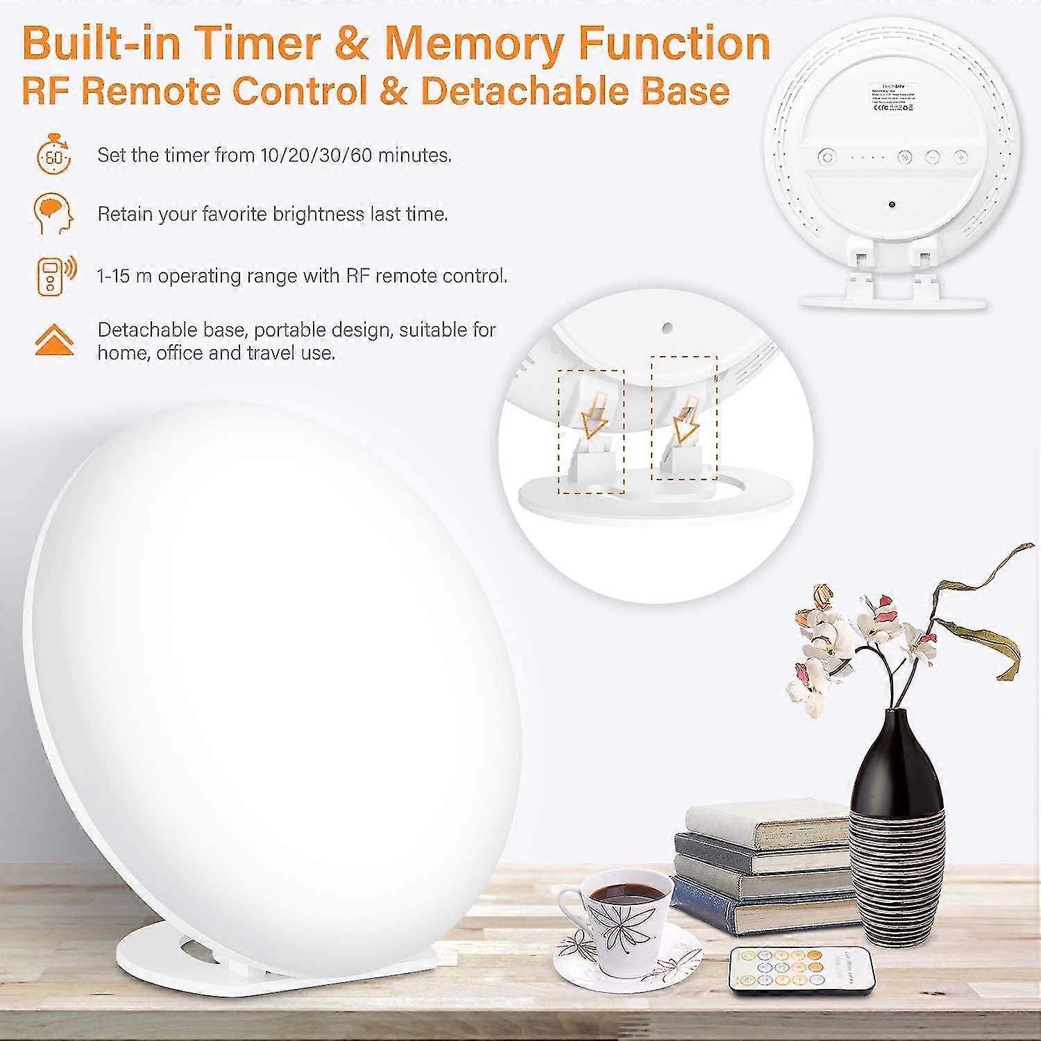 Daylight And Phototherapy Lamp With Memory Function, 3 Light Colors And ...