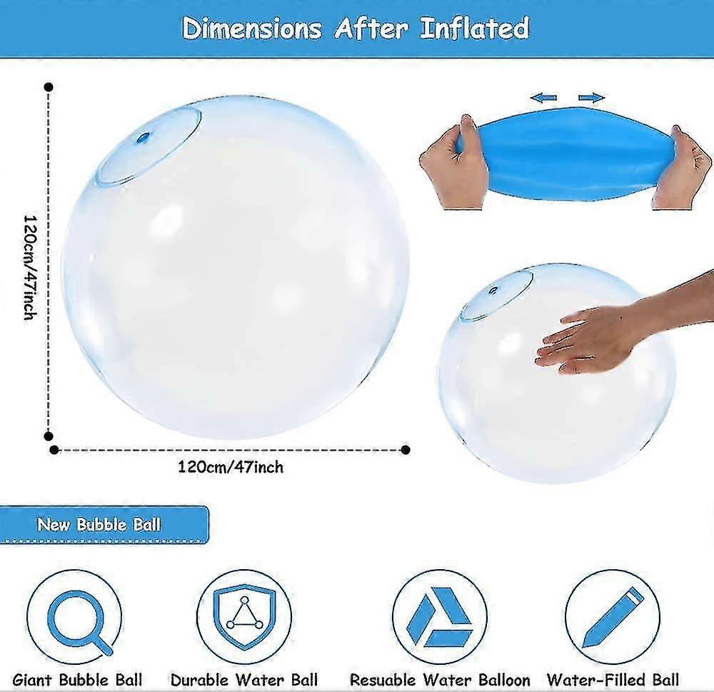 2st Barn Bubble Ball Leksak Jätte Uppblåsbart vatten Beach Gummiboll ...