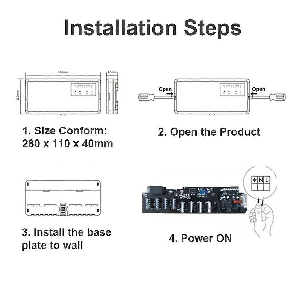 8 Channel Concentrator Hub Controller Electric Valve Control Box for ...