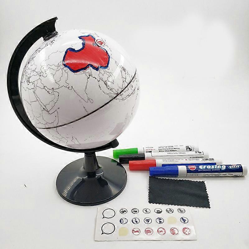 Paintable and Erasable Globe Model Plastic Erasing World Map Drawing ...