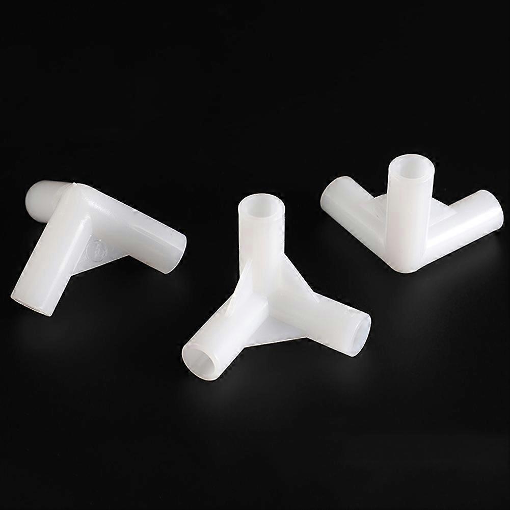 3-Way 8mm Tee Corner Fitting PE Plastic Right Angle Tee Corner ...
