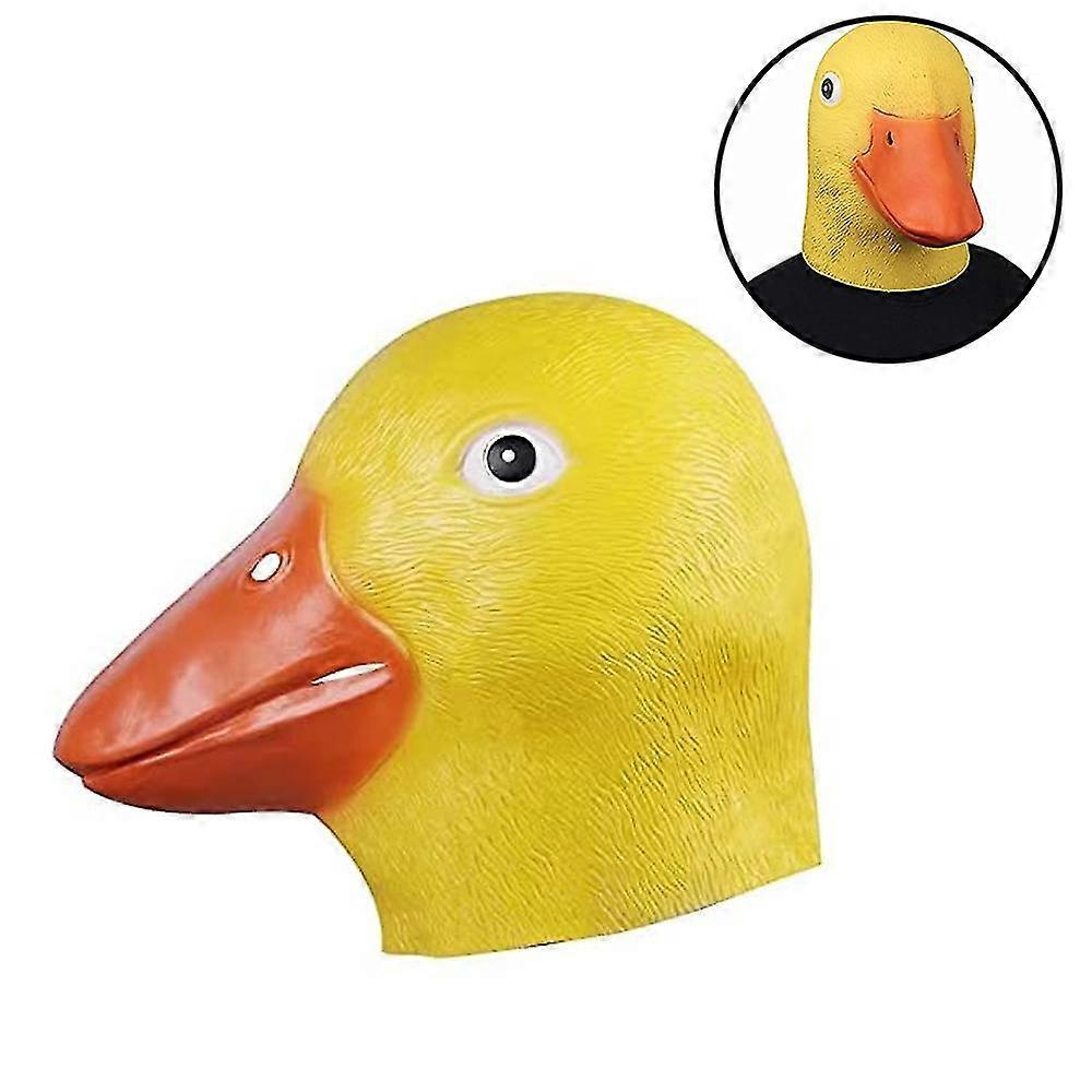Novelty Deluxe Mask Duck Head Mask Latex Animal Mask Yellow | Fruugo UK