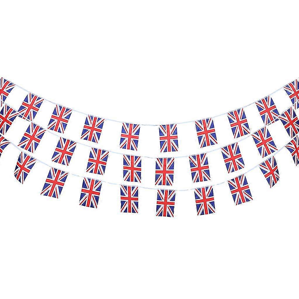 10m British Flag String Bunting Banner Garland Outdoor Garden Decor ...