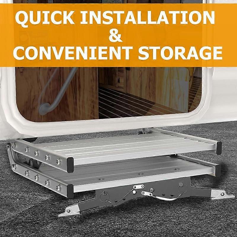 Heavy Duty RV Entry Step Stabilizer Foldable Ground Support Jacks Easy To Install Campers Step ...