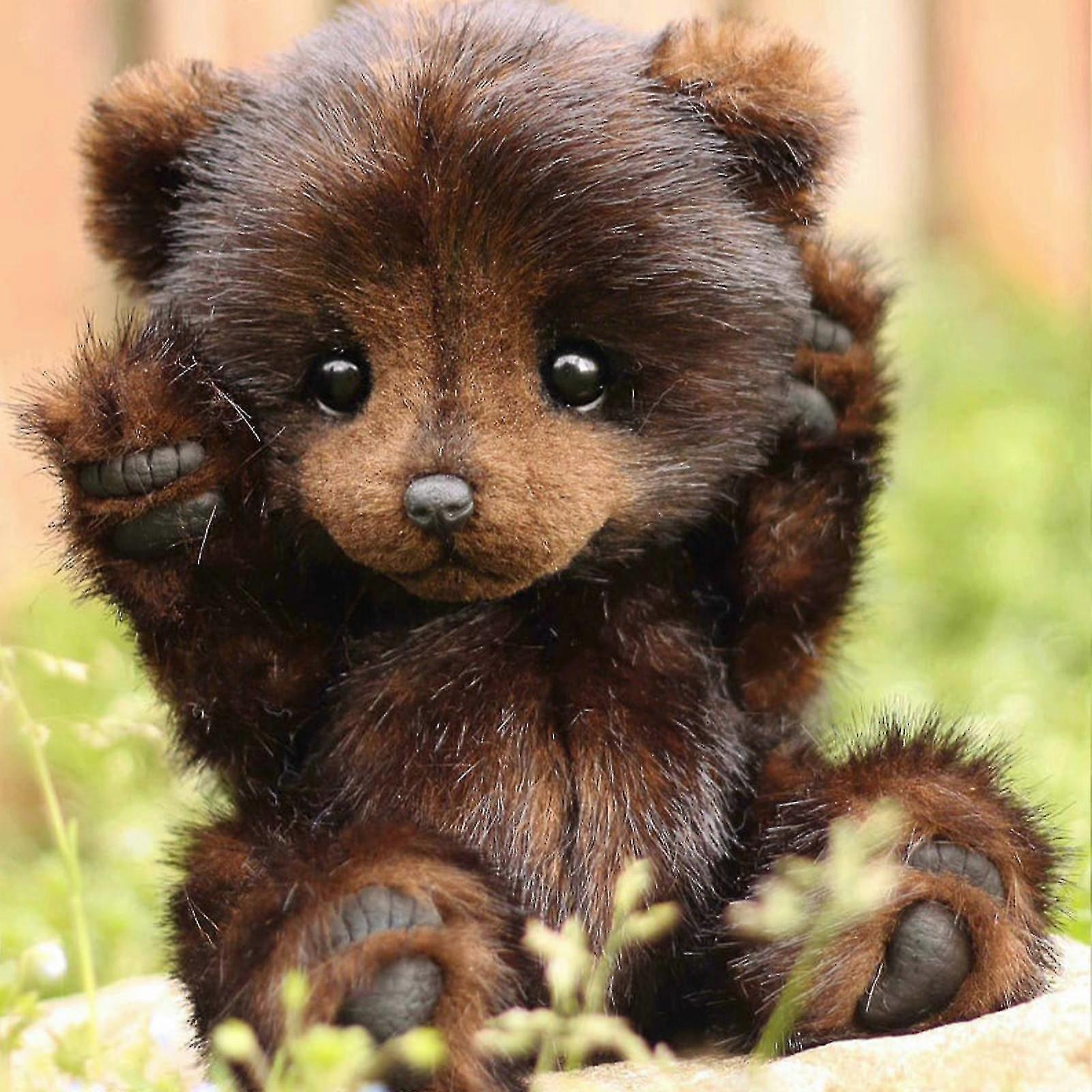 New Cute Bear Stuffed Animals, Lifelike Classic Teddy Bear, Soft Alpaca ...