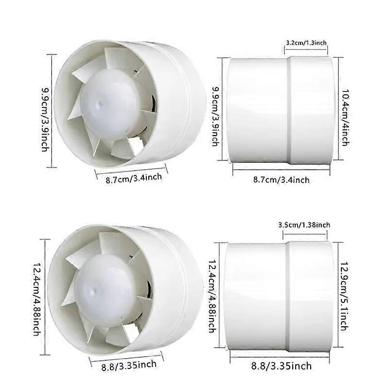 Pipeline Fan Pressurized Exhaust Fan Small Smoke Exhaust Fan Bedroom ...