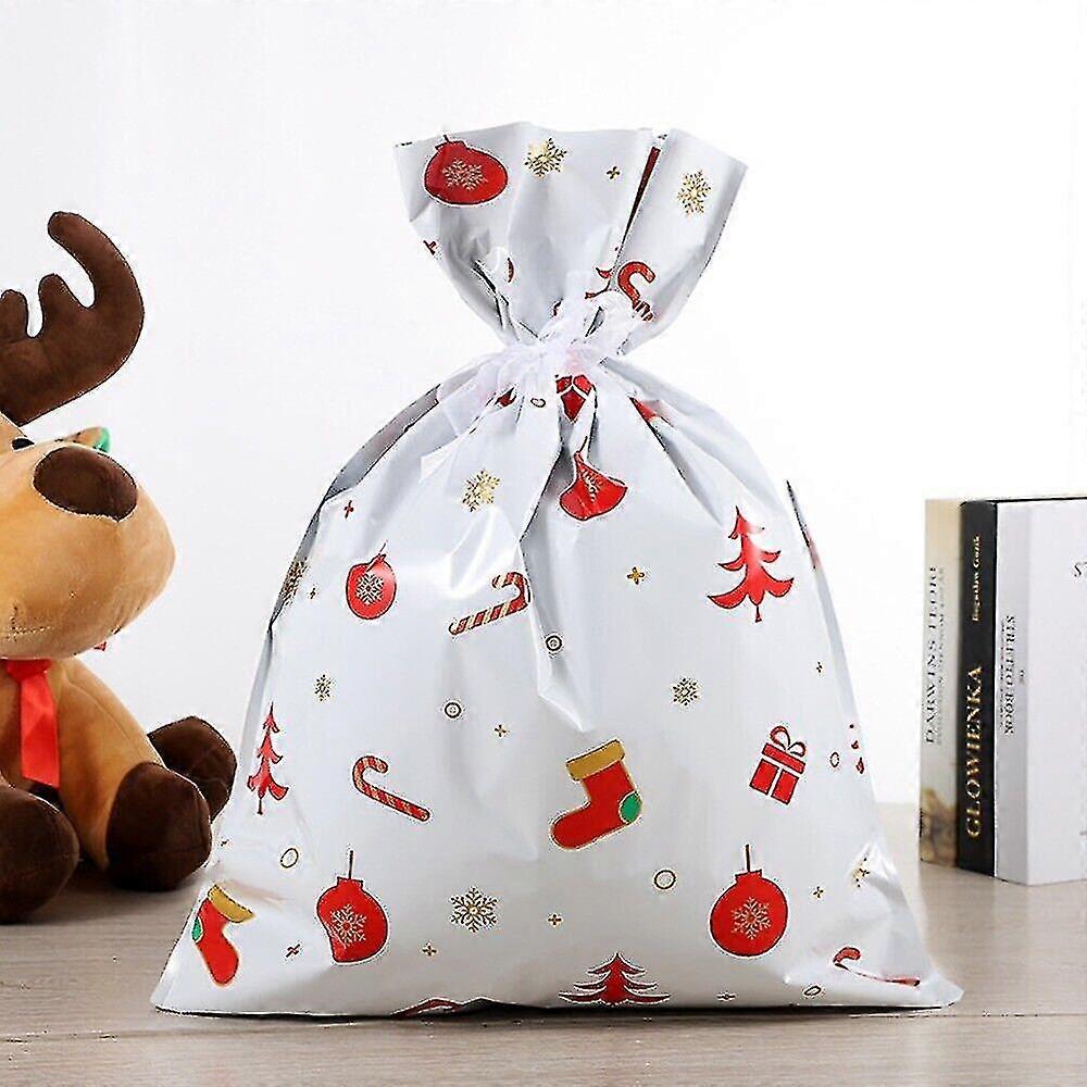 10x Christmas Sacks Reusable Large Xmas Gift Bags Drawstring Wrap ...