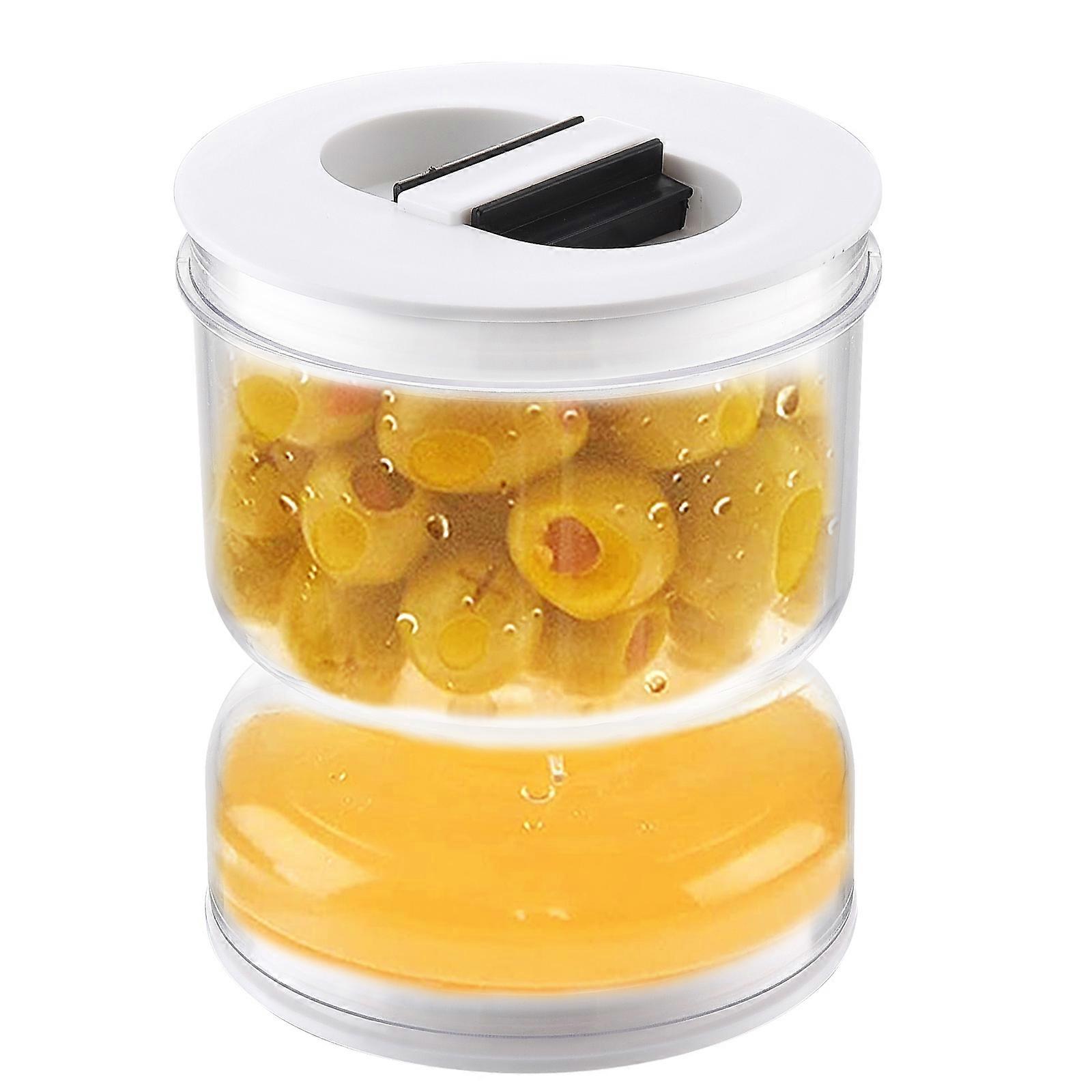 Hourglass Jar,Pickle Olives Can, Food Storage Container With Strainer ...