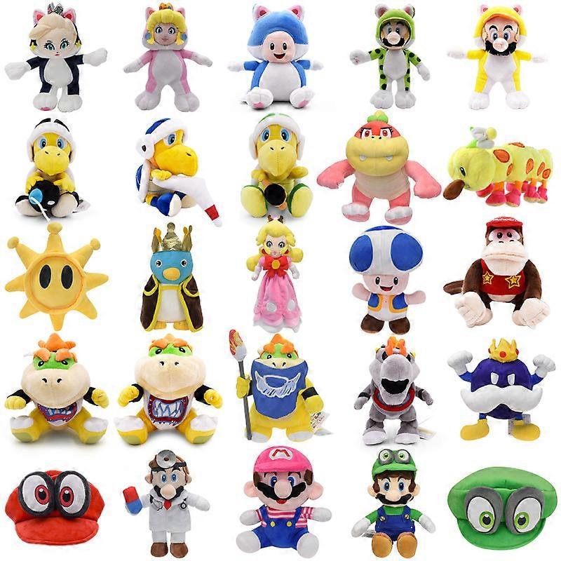 Plush Toys Princess Peach Bowser Koopa JR Ludwig Roy Morton Wendy Lemmy ...