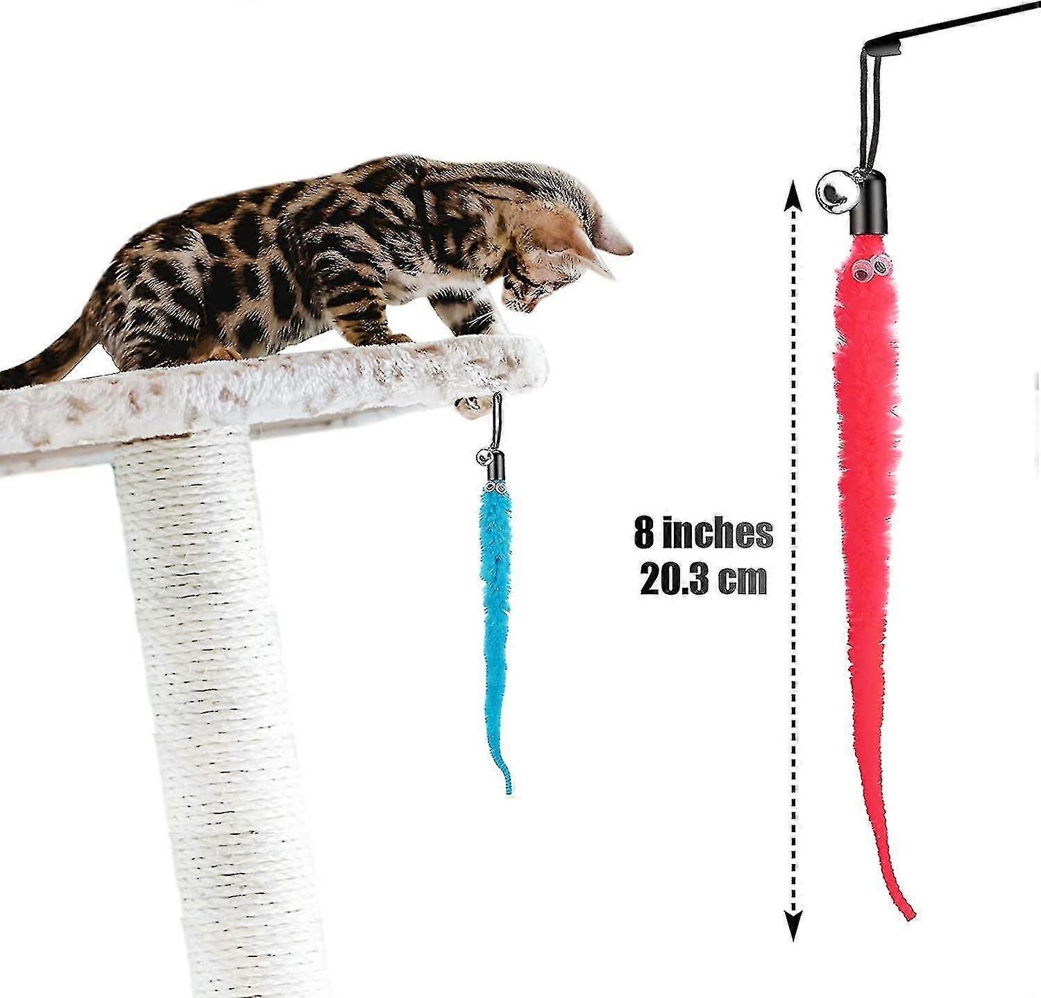 12pcs Cat Toys, Interactive Cat Toys, Colorful Cloth Ribbon Sticks, Cat ...