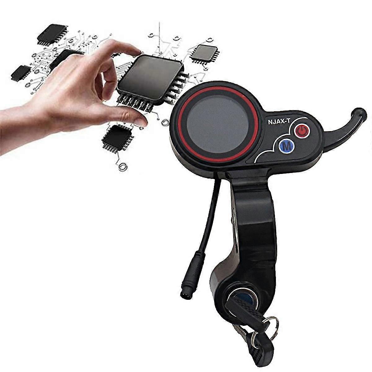 For NJAX-T Throttle LCD Display Meter with Key Switch Lock Speed ...