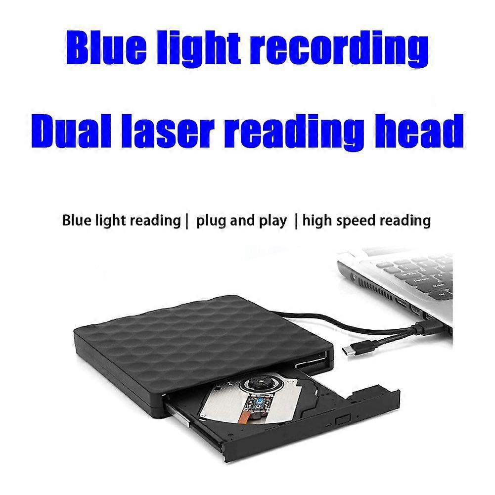 USB3.0 External Mobile Blu-Ray Recorder TYPE-C DVD Burner Portable Blu ...