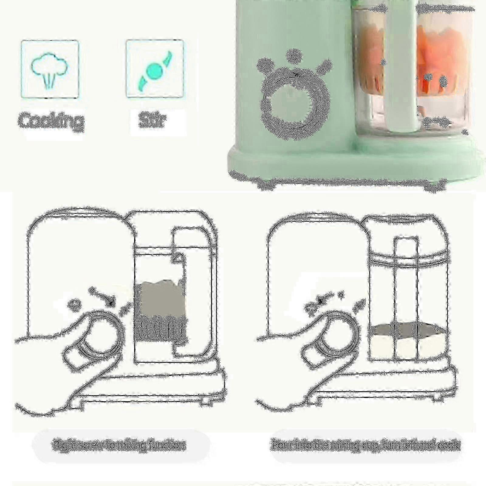 Baby Food Maker, Puree Food Processor,steam Cook And Mixer, Warmer ...