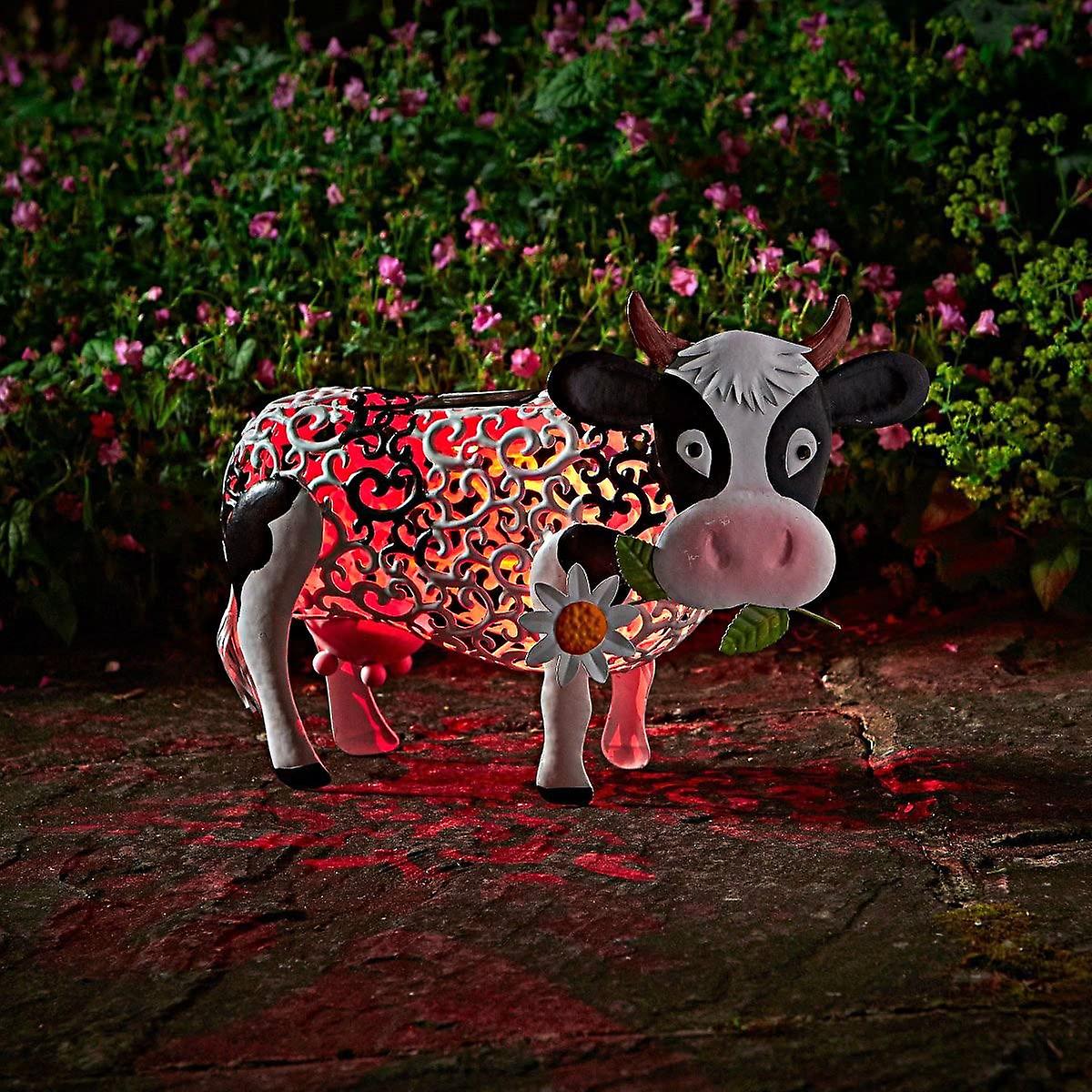 Solar Powered Light Up Led Giraffe Chicken Copper Metal Effect Garden ...