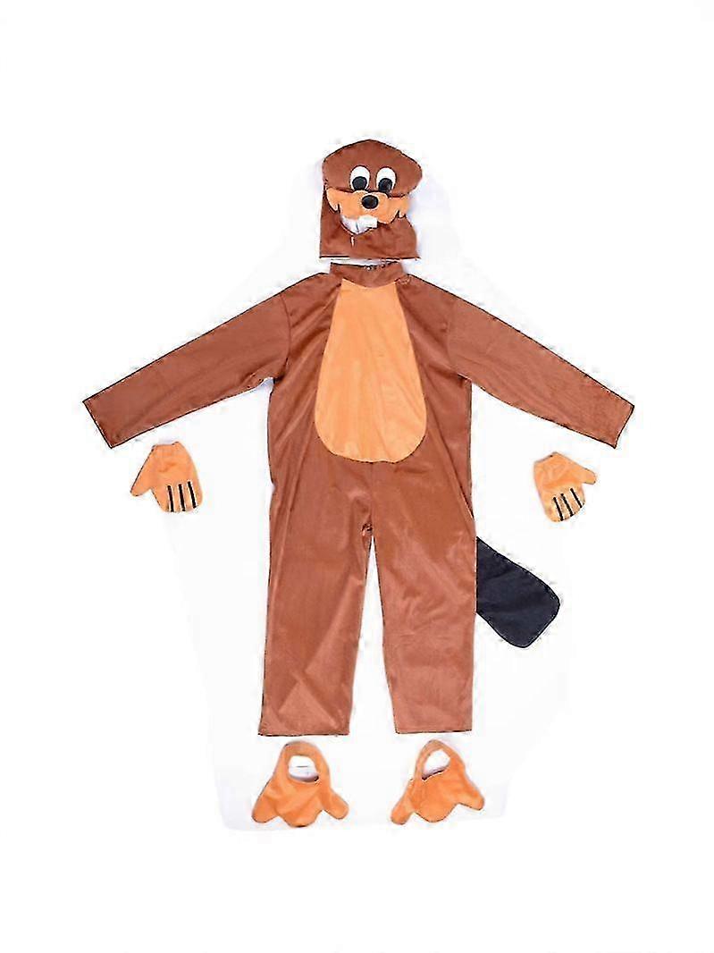 Cartoon Beaver Pajamas for Adults & Kids - Unisex Animal Onesie Costume ...