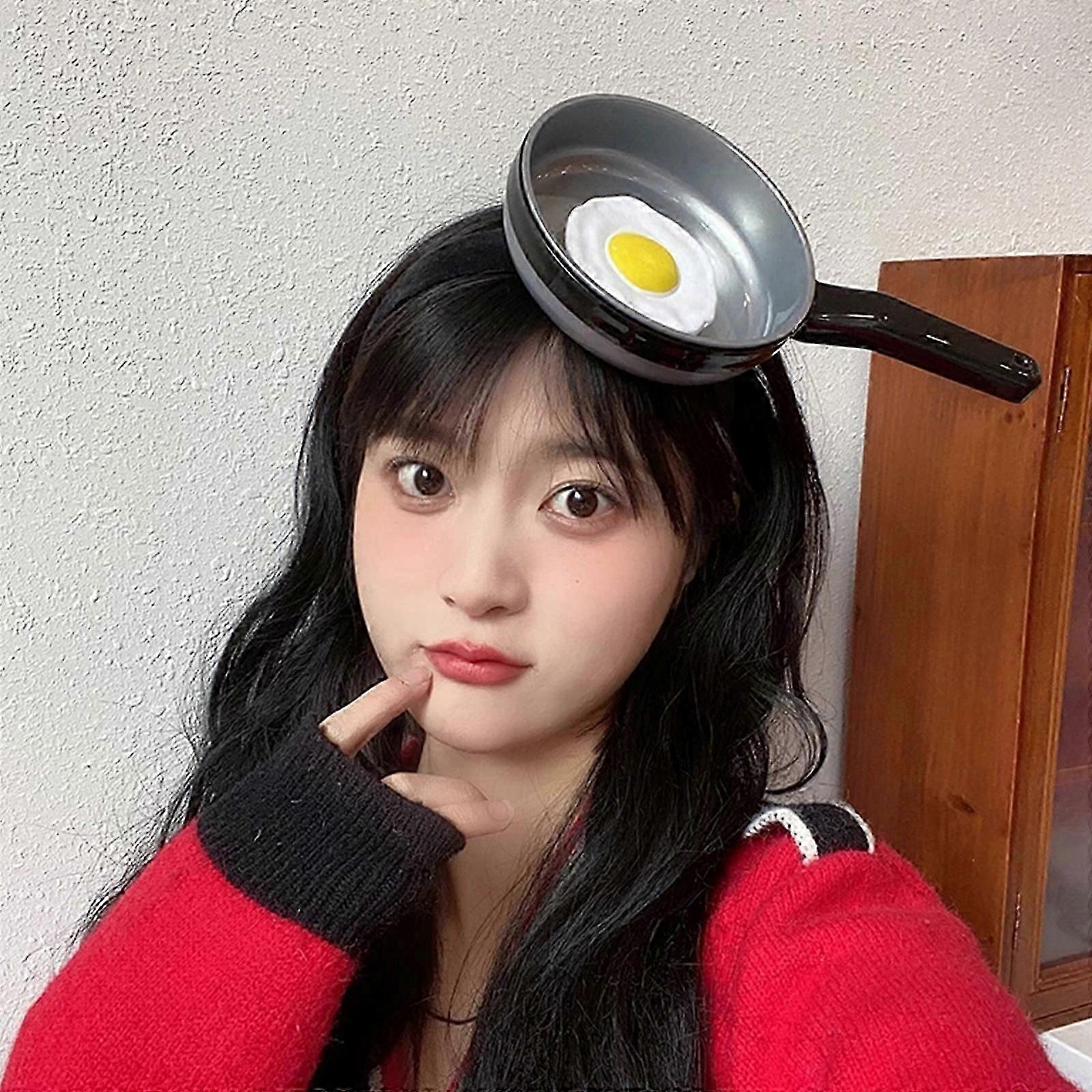 Novelty Hair Hoop Pan Fried Egg Funny Headbands For Party Novelty ...