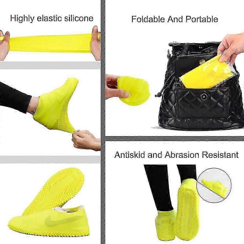 Waterproof Shoe Covers, Non-Slip Water Resistant Overshoes Silicone ...