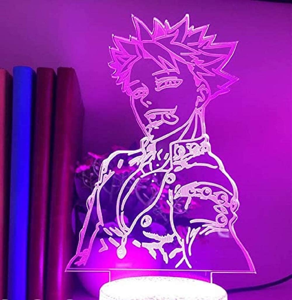 Veeki Anime Lamp Illusion Light Led Night Light Lamp Escanor Seven ...